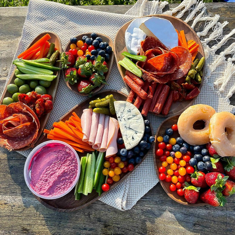 Acacia Wood Plate Set | Scratch Resistant | Tilly Living