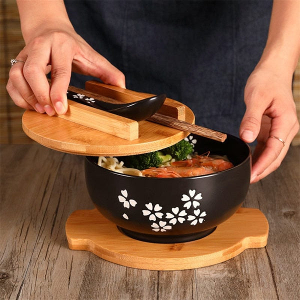 Japanese Ramen Bowls Set | Ceramic Ramen Bowl Set | Tilly Living